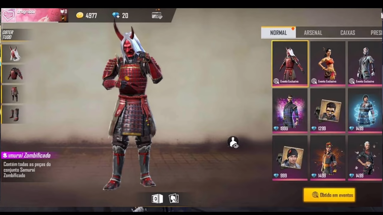 Bundle Legendaris, Zombie Samurai Hadir Lagi di Free Fire Thailand!