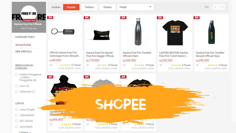 Ingin Beli Merchandise Resmi Garena Free Fire Indonesia? Berikut Caranya!
