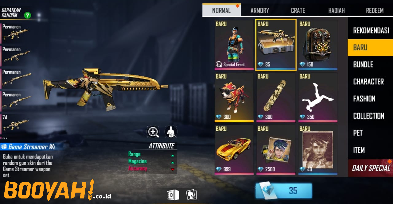 Cuma 35 Diamond, Wolfrahh’s Game Streamer Gun Skin Box Kini Tersedia di ...