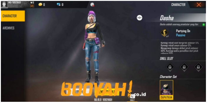 Ini Profil dan Cerita Lengkap Dasha Free Fire (FF)!