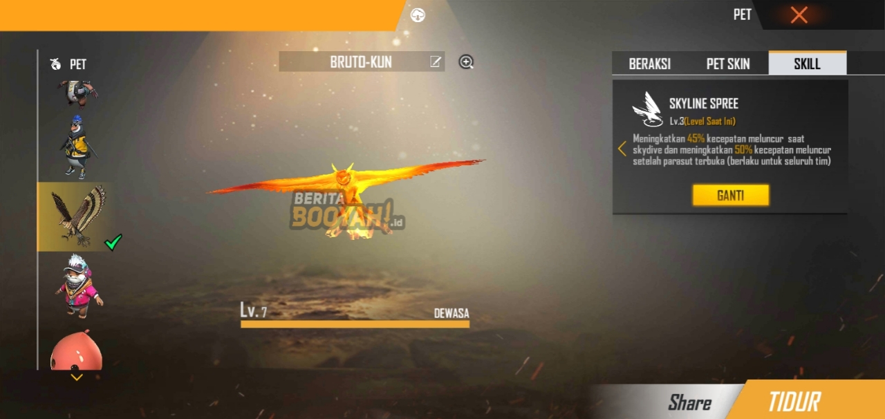 3 Pet Ini Wajib Kamu Gunakan Saat Menggunakan Karakter Baru Maro FF!