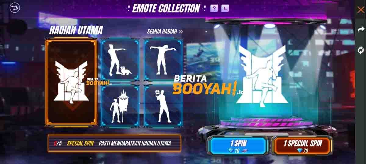 Ada Emote FFWC Throne FF, Event Collection Party Free Fire Akan Hadir!