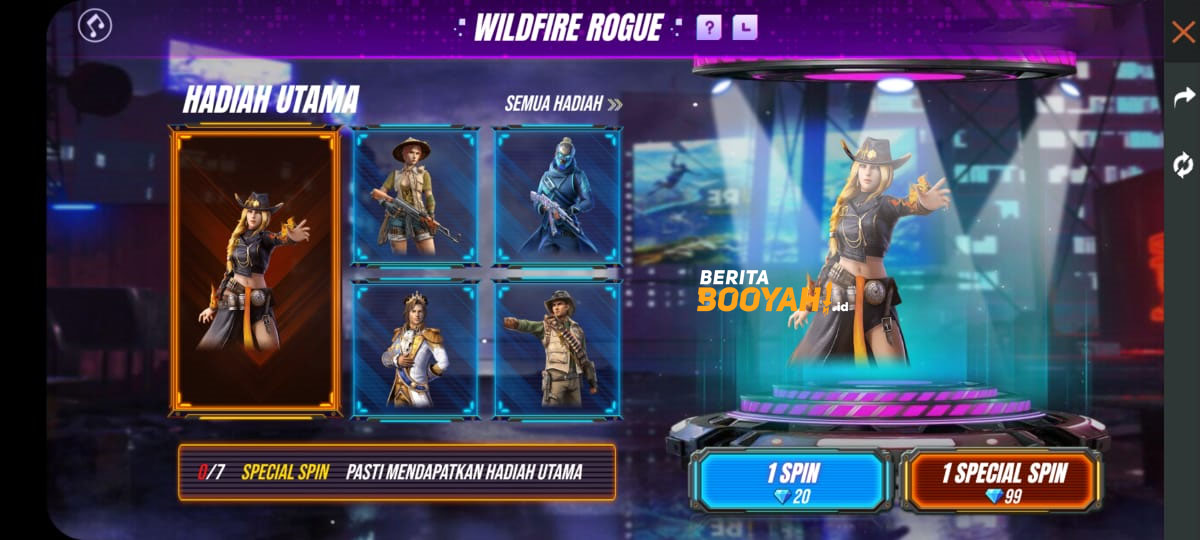 Bocoran Event Collection Party FF, Ada Bundle Wildfire Rogue Free Fire!