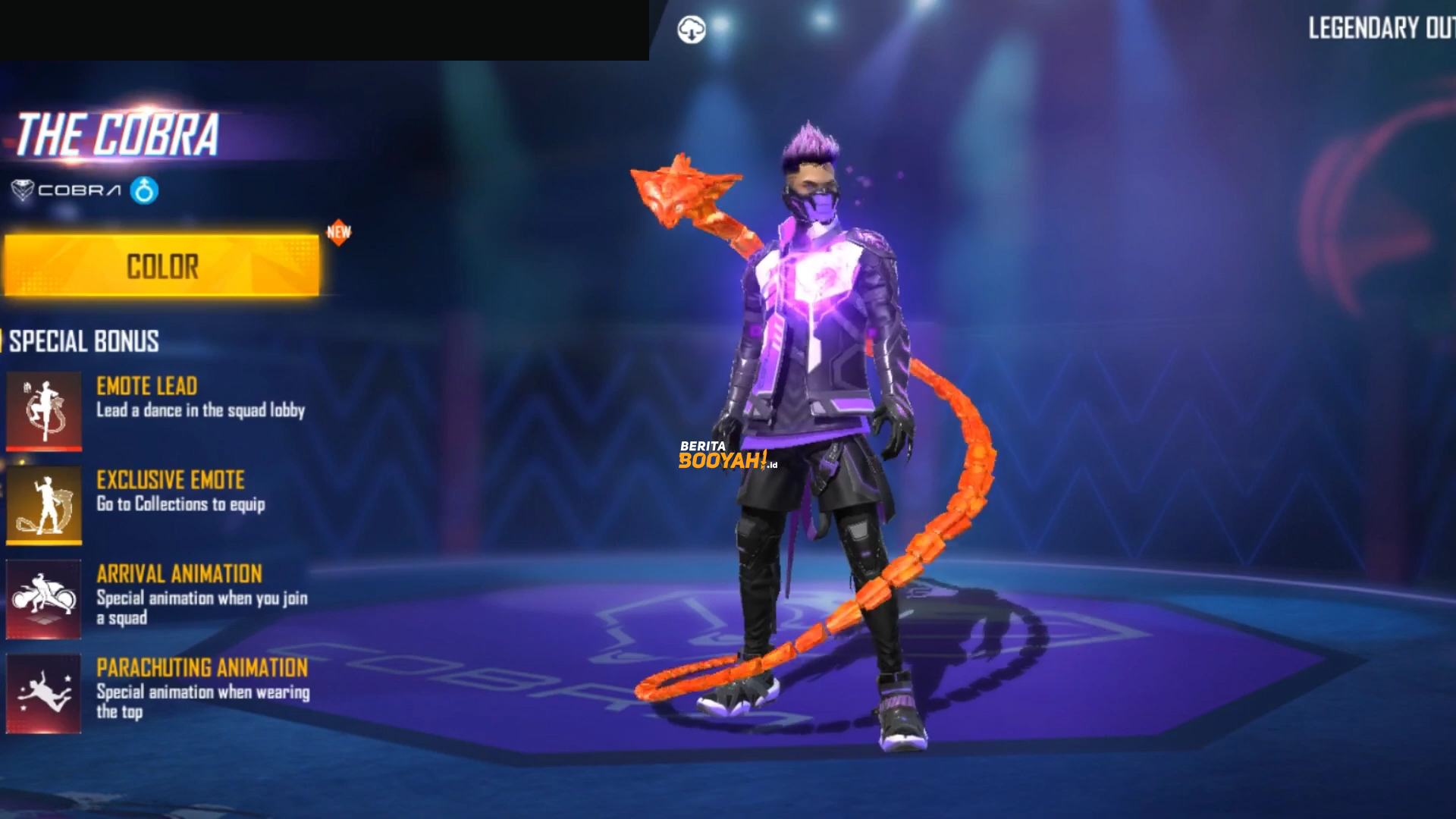 Bundle Evo Cobra Rage FF Hadir Kembali di Completion Gacha Free Fire!