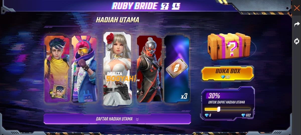 Bundle Ruby Bride FF, Bocoran Event Mystery Crate Terbaru Free Fire!