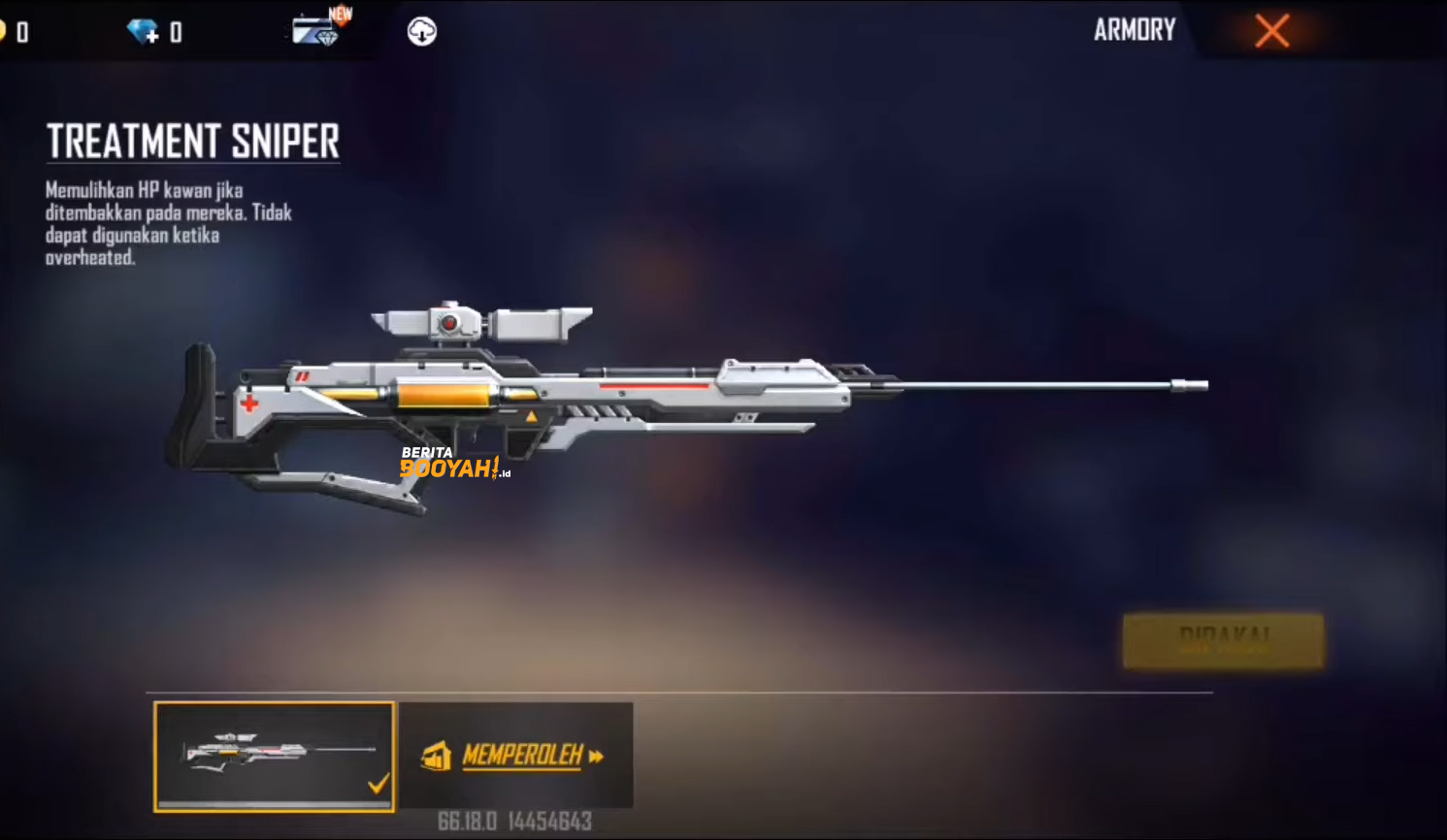 Treatment Sniper FF, Sniper Advance Server September yang Bisa Heal ...