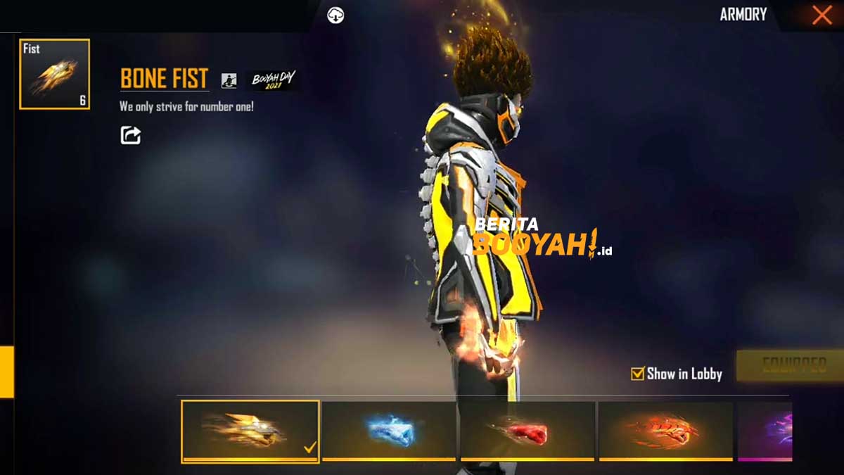 Skin Tinju Bone Fist FF Segera Hadir di Event Faded Wheel Free Fire!