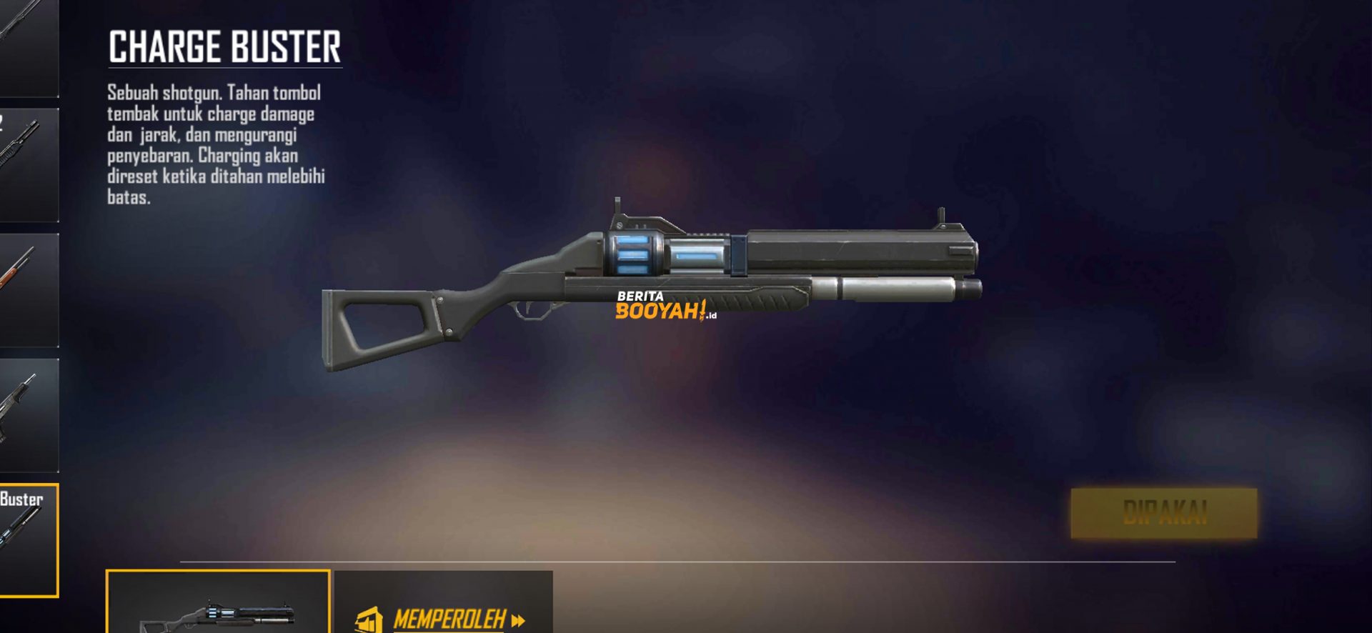 Charge Buster, Shotgun Baru Free Fire Segera Hadir di Update FF Januari!