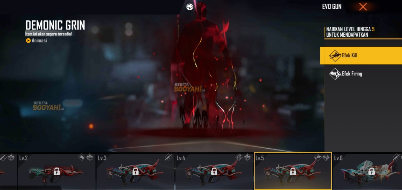 Bocoran Lengkap Evo Gun Skin FAMAS Demonic Grin Free Fire (FF)!