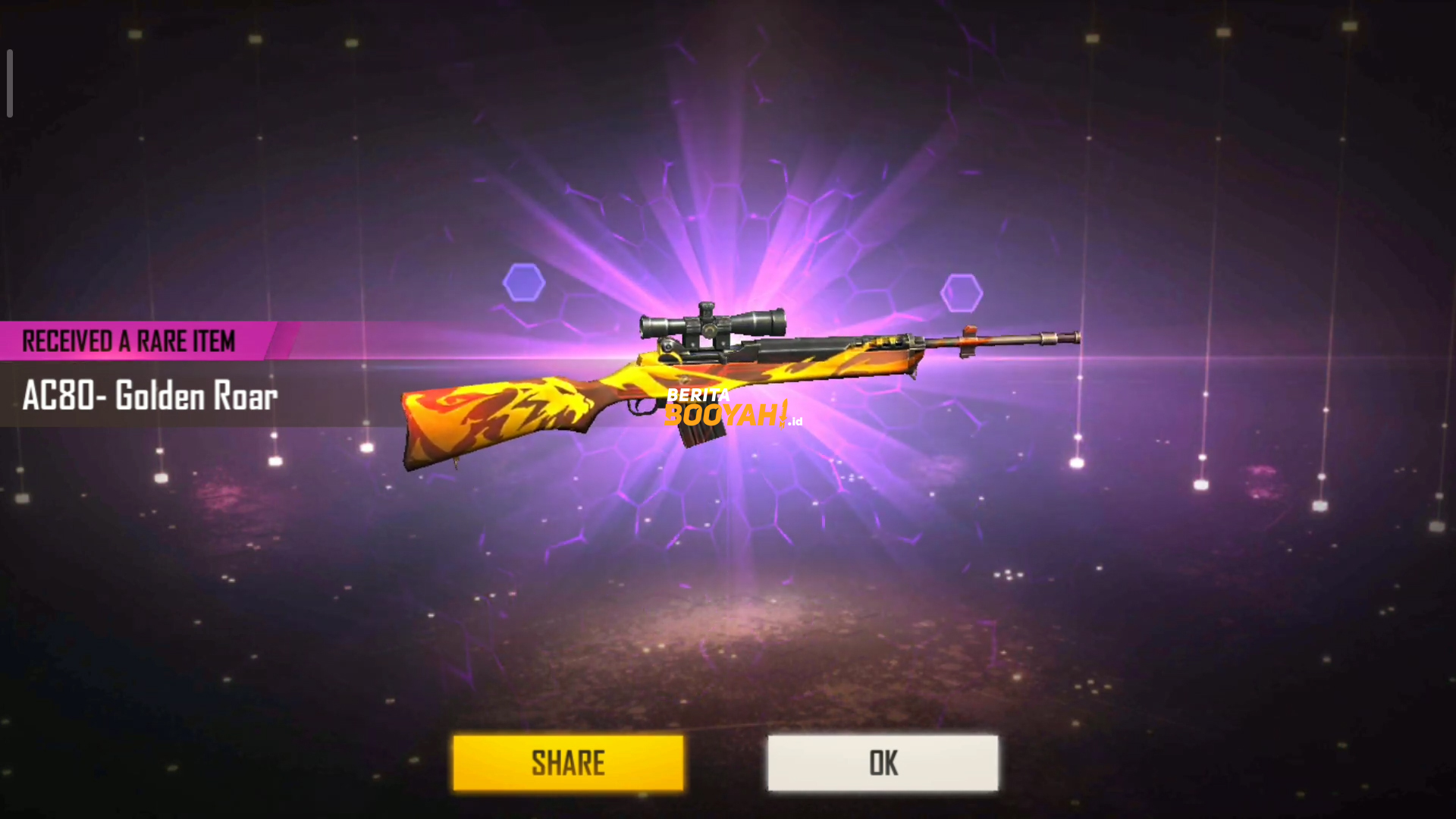 AC80 Golden Roar FF Bisa Didapatkan di Event Bonus Top Up Free Fire!