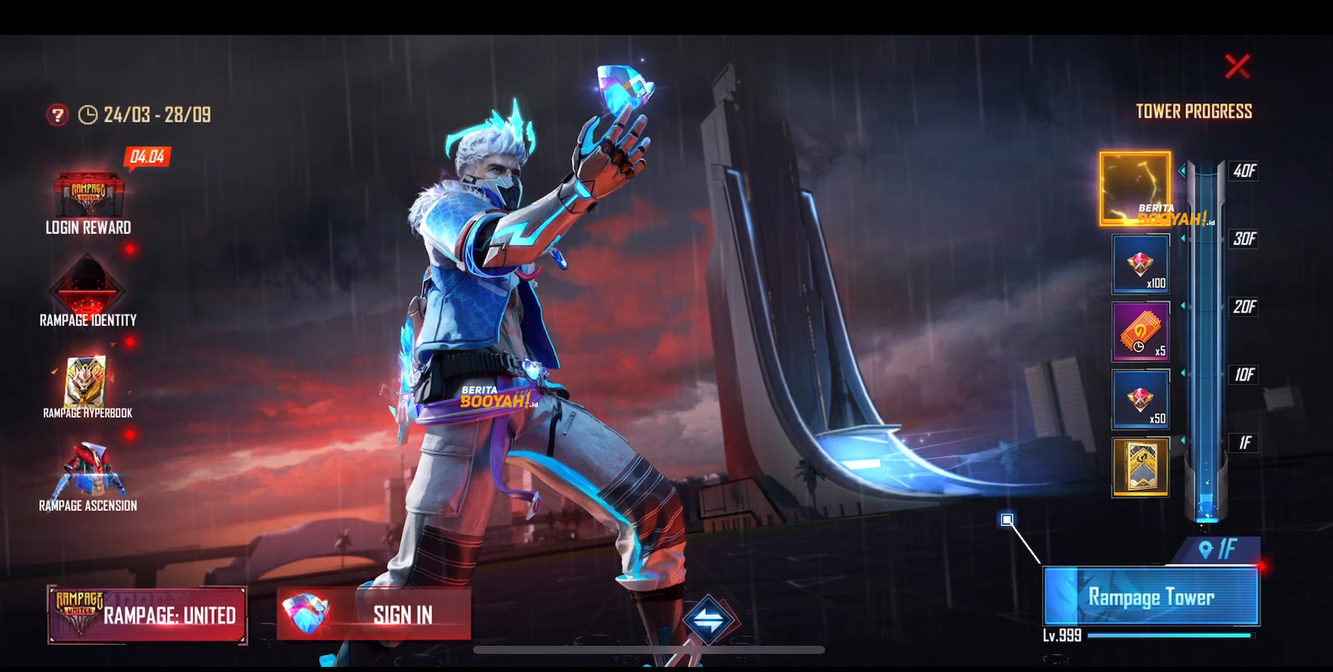 Dapatkan Bundle Aqua Rogue FF Gratis di Dalam Event Rampage: United ...