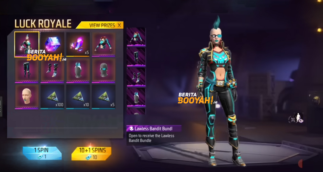 Bundle Lawless Bandit FF Jadi Bundle Terbaru di Diamond Royale Free Fire!
